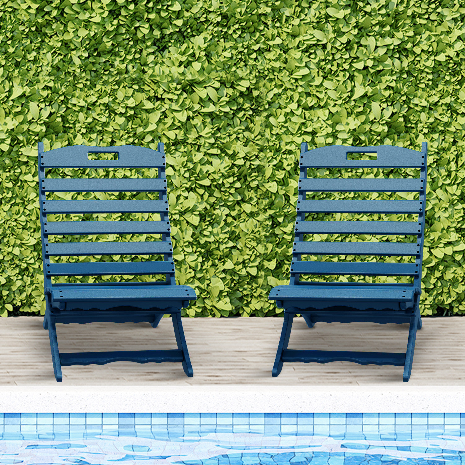 Highland Dunes Alexeya Plastic Folding Adirondack Chair & Reviews ...