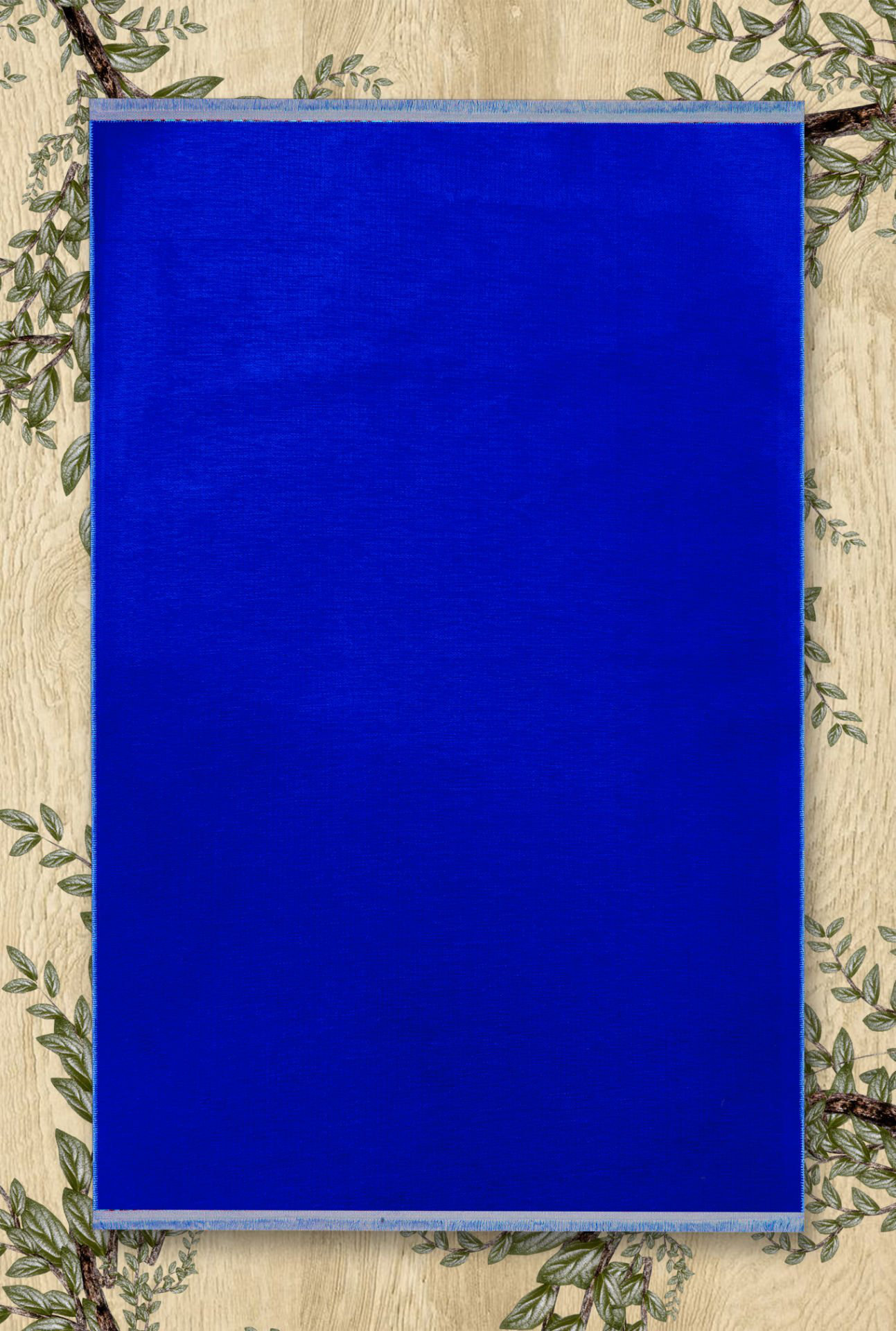 Bloomsbury Market Basic Collection Blue Fringe Detailed Blue Woven Base ...