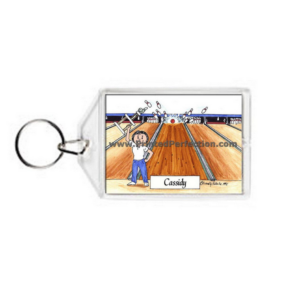 Printed Perfection Personalized Bowling - Female Acrylic Key Chain ...