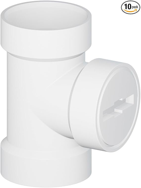 Supply Giant 3 in. PVC DWV Flush Cleanout Tee w/ C. O. Plug H x H x FPT ...