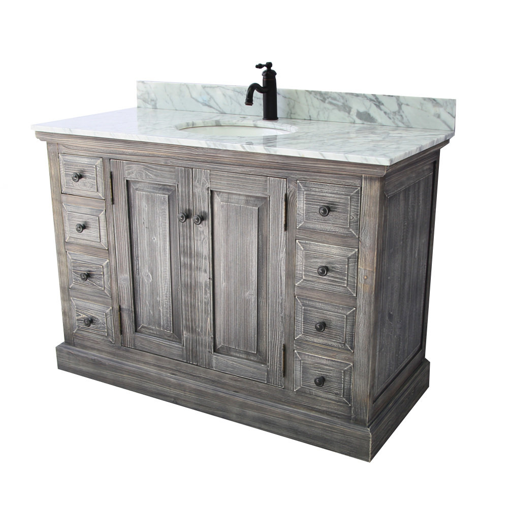 Rosalind Wheeler Aultman 49" Rustic Single Bathroom Vanity Set ...