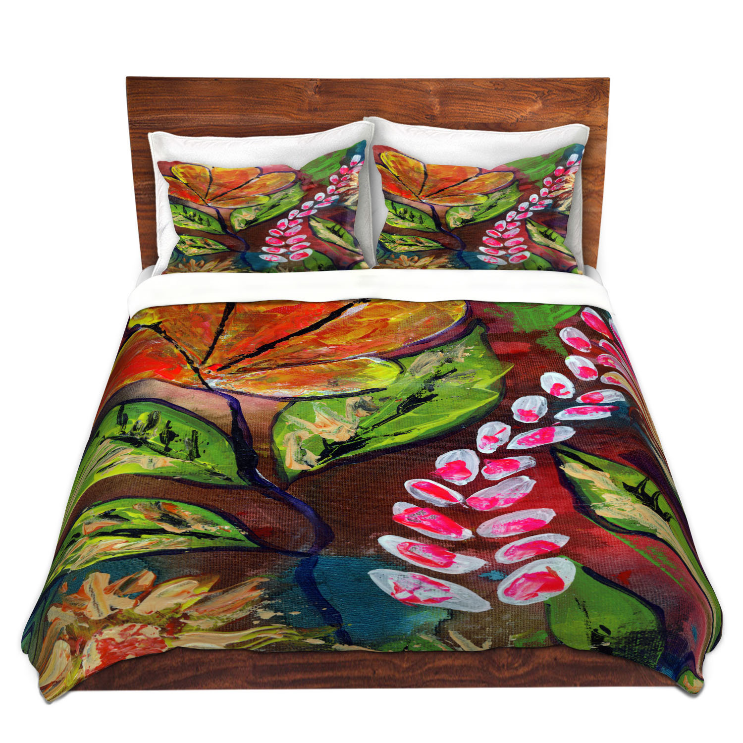 DiaNoche Designs Ram Marie Cheung Blossoms Duvet Cover Set | Wayfair