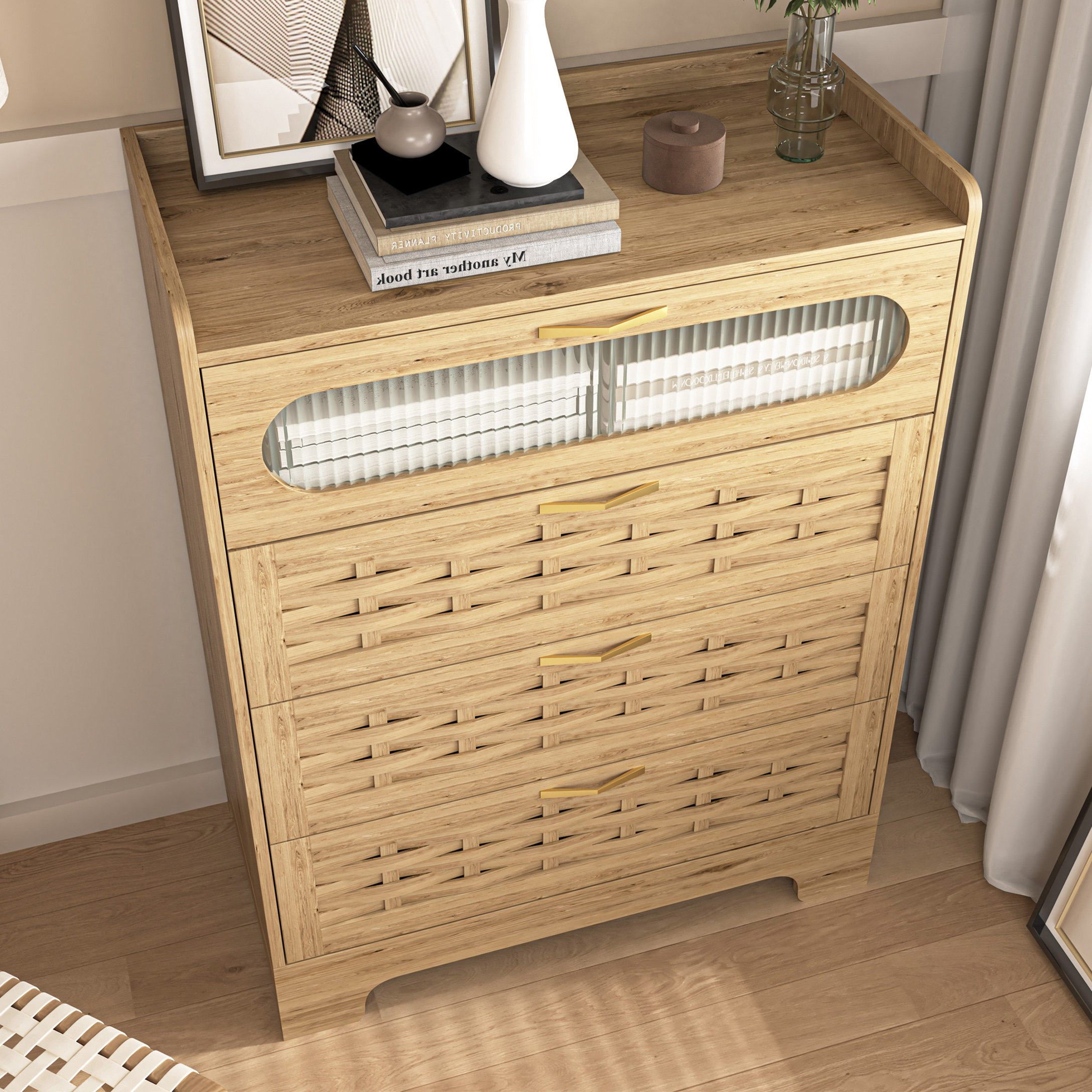 Millwood Pines Dechaun 4 - Drawer Dresser | Wayfair