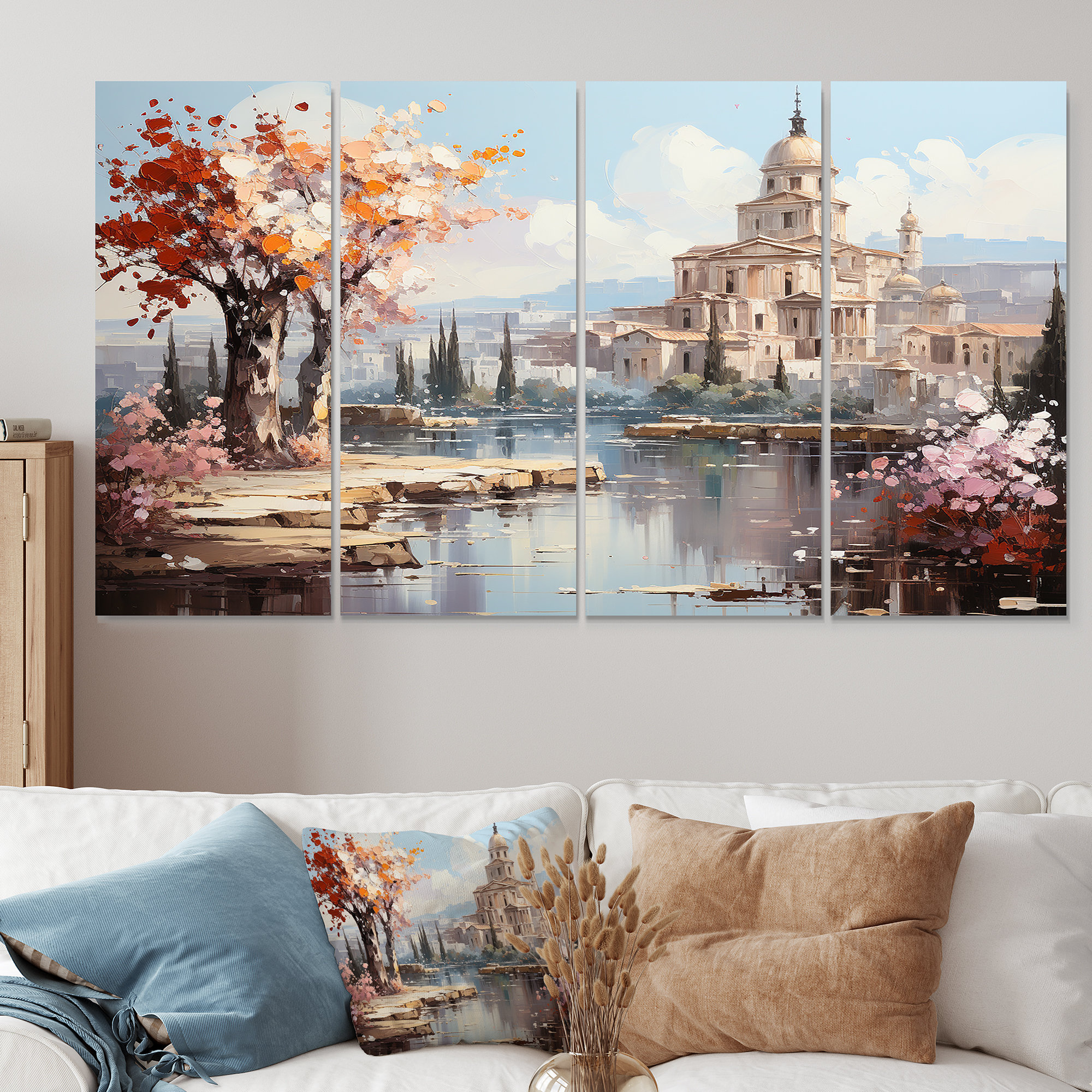 Winston Porter Springtime Roman Empire Landscape III - Italy 4 Piece ...