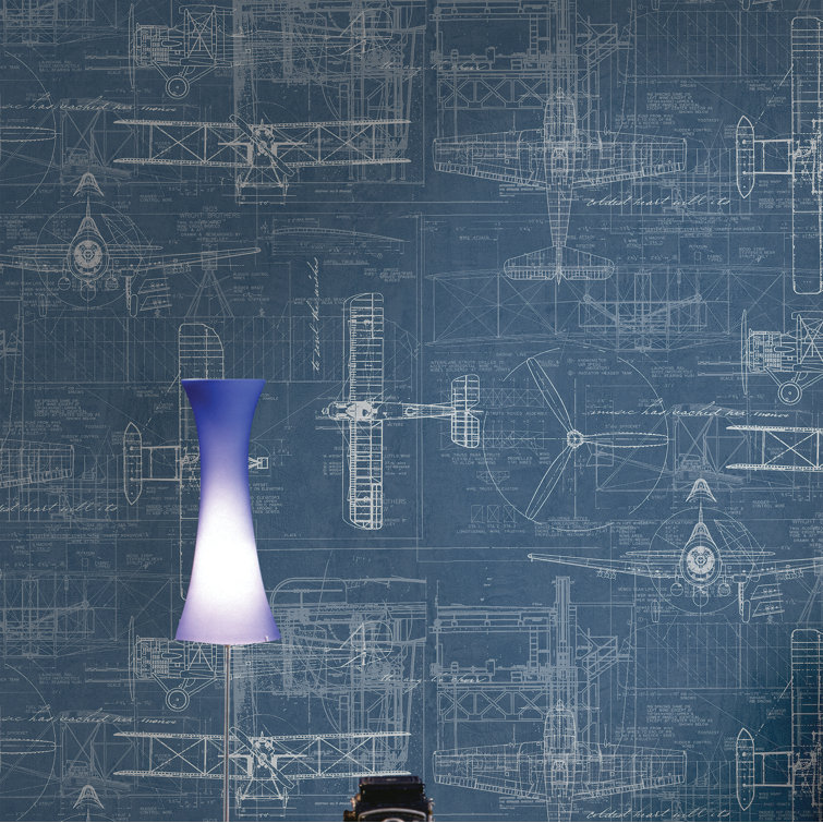 Lark Manor Aroara Earhart Planes 27' L x 27" W Wallpaper Roll & Reviews ...