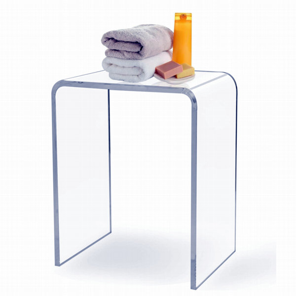 Orren Ellis Acrylic Shower Bench, Thick Acrylic Shower Stool | Wayfair