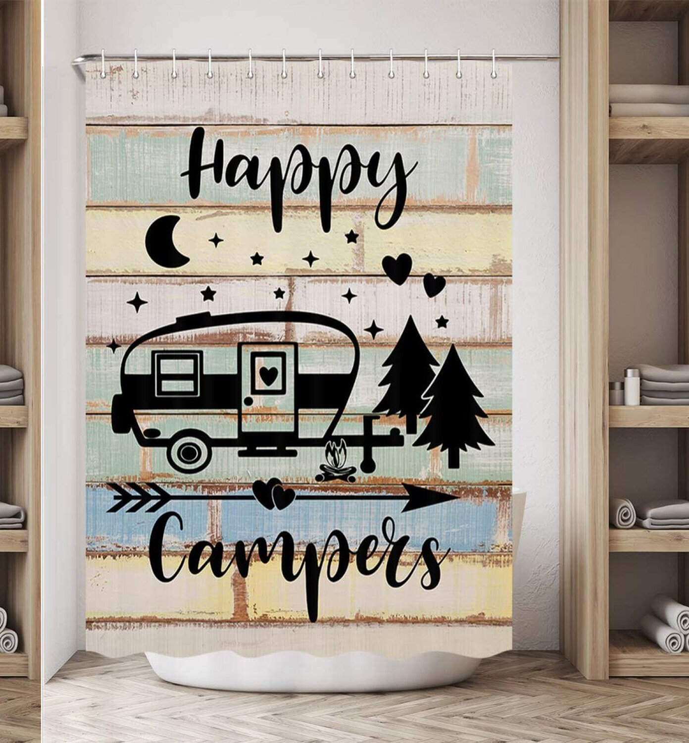 Ophelia & Co. Rideau de douche Happy RV Camper - Wayfair Canada