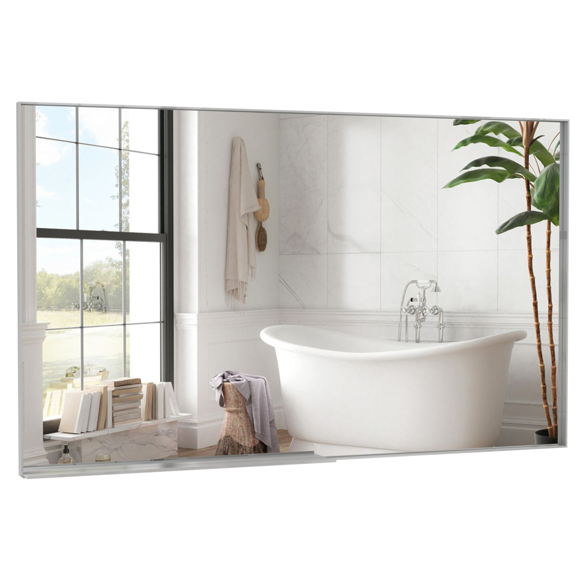 Ebern Designs Versatile Removable Tray Bathroom Mirror With Sturdy ...