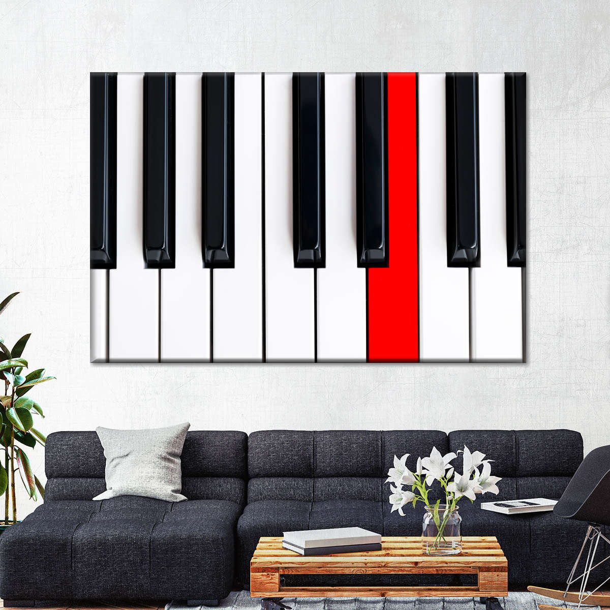 Ebern Designs Keyboard Piano Key Canvas Print On Canvas Print | Wayfair
