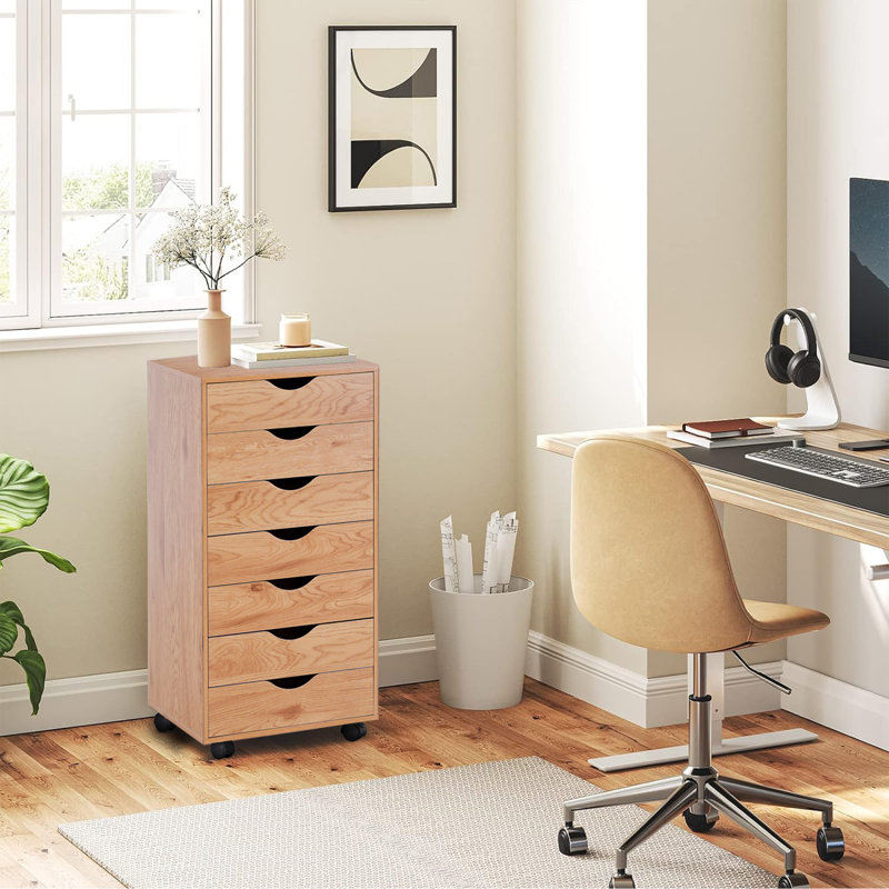 Latitude Run® Garysburg 7-Drawer Office Storage File Cabinet on Wheels ...