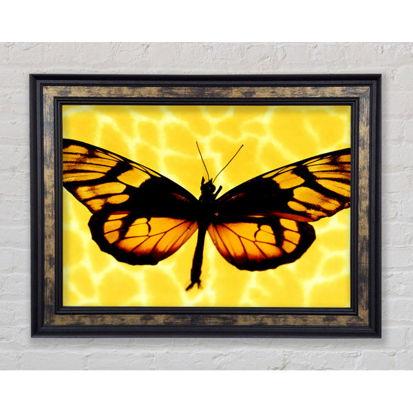 Bright Star Yellow Butterfly Wings - Single Picture Frame Print ...