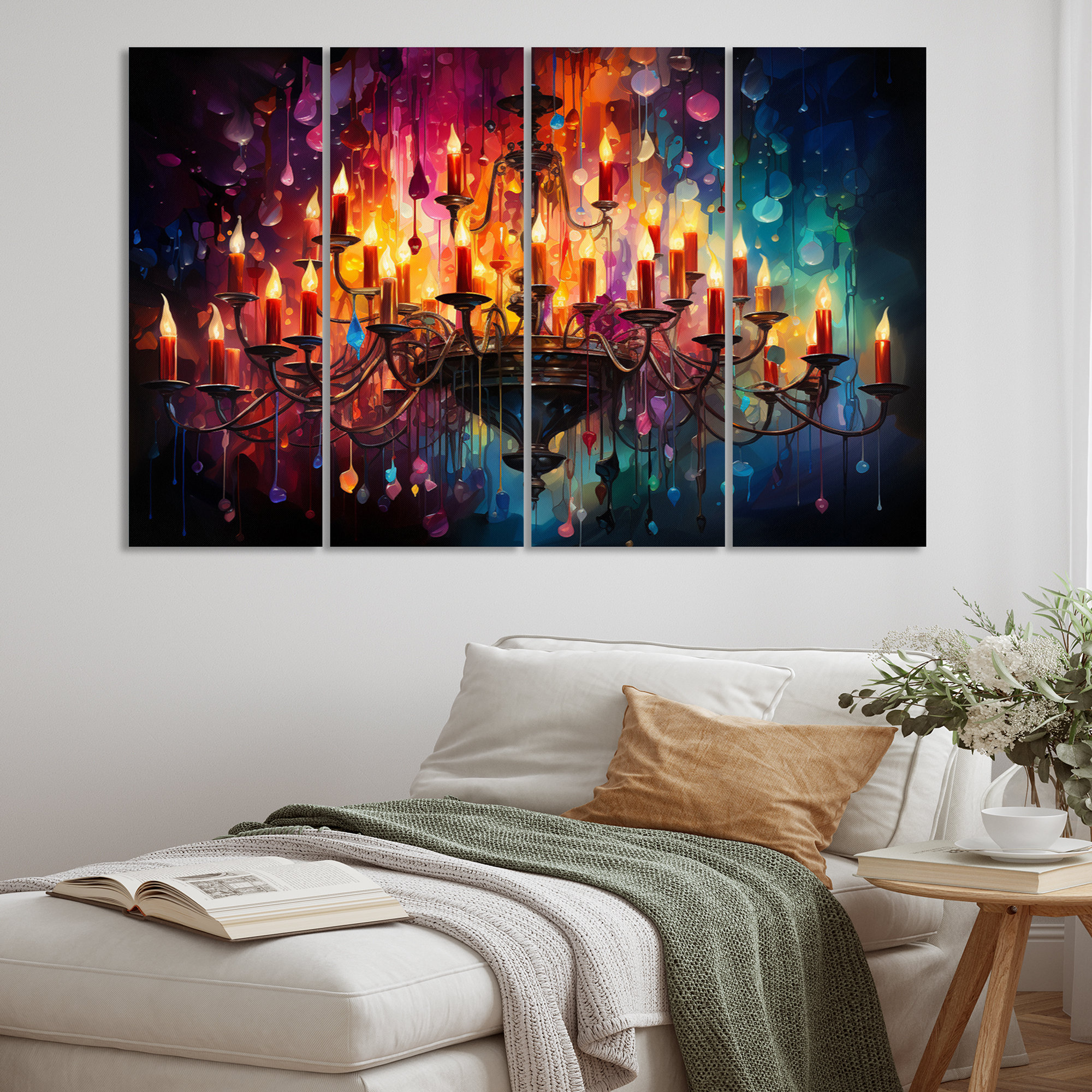 Design Art Chandelier Chromatic Brilliance Pointillism - Chandelier ...