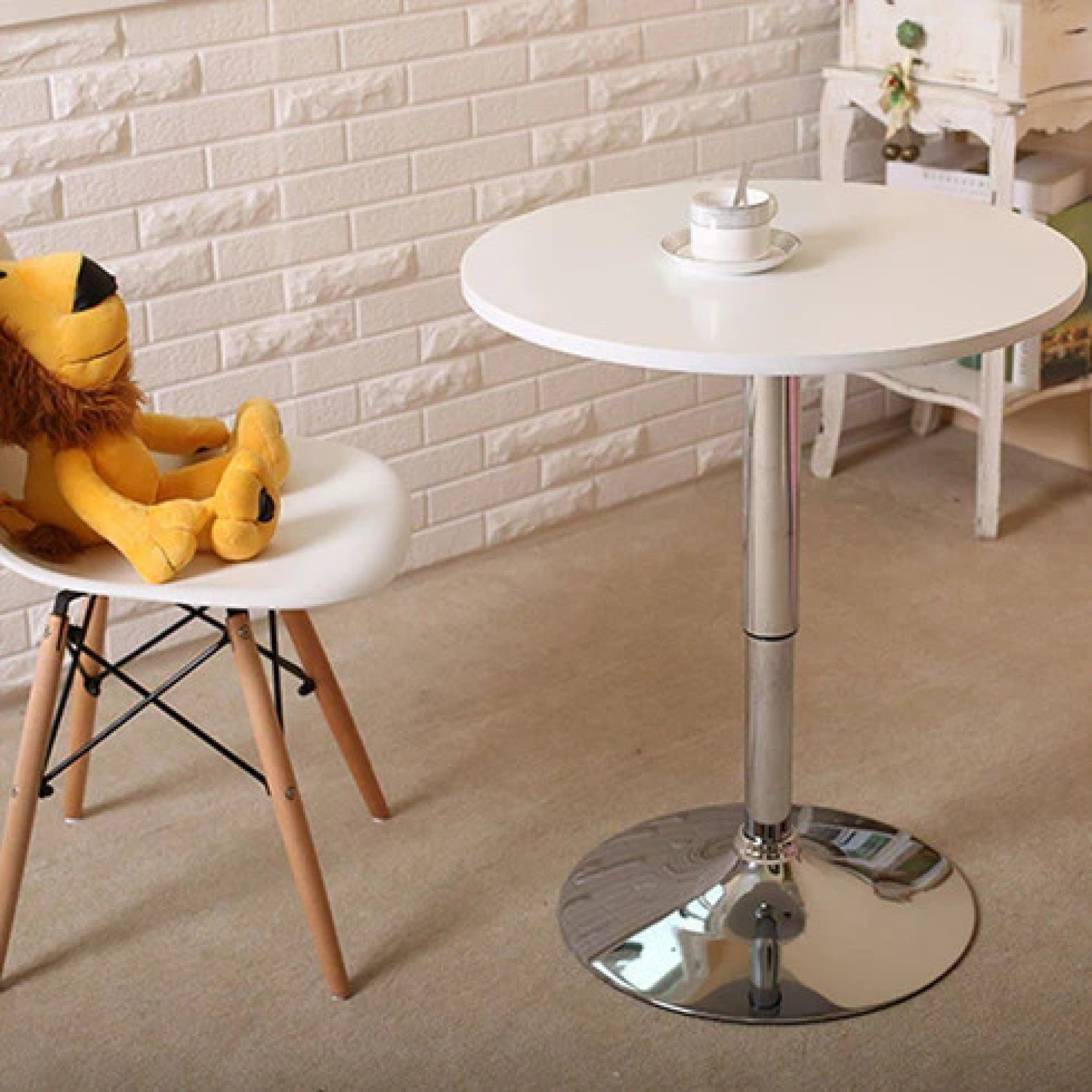 VK LLC Fodo 2 Person 37.5'' H Extendable Manufactured Wood Dining Table ...