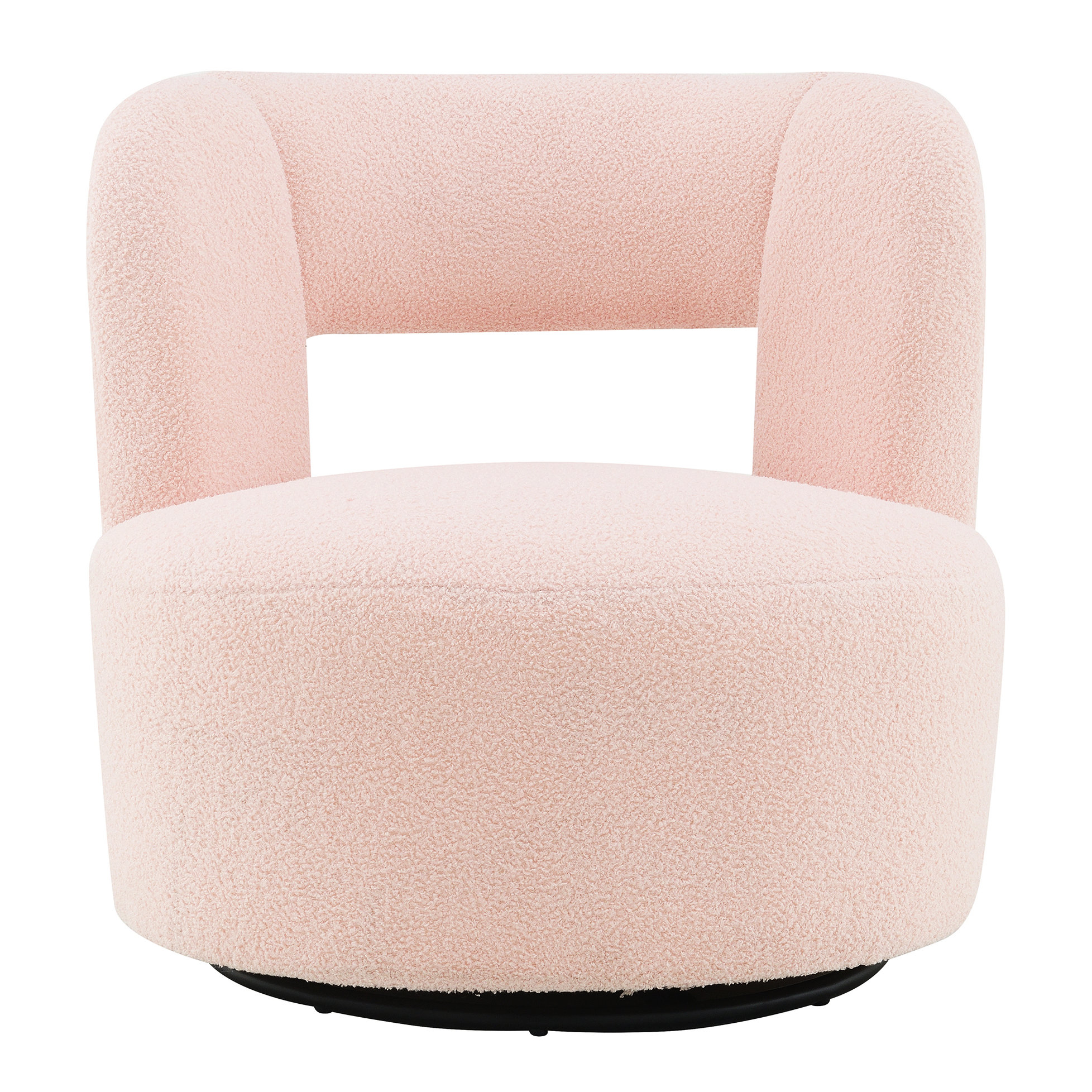 Latitude Run® Pink Living Room Chair With 360 Swivel And Fabric - Pink ...