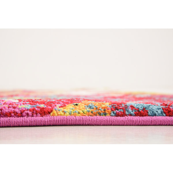 Latitude Run® Elvia Abstract Pink Area Rug & Reviews | Wayfair