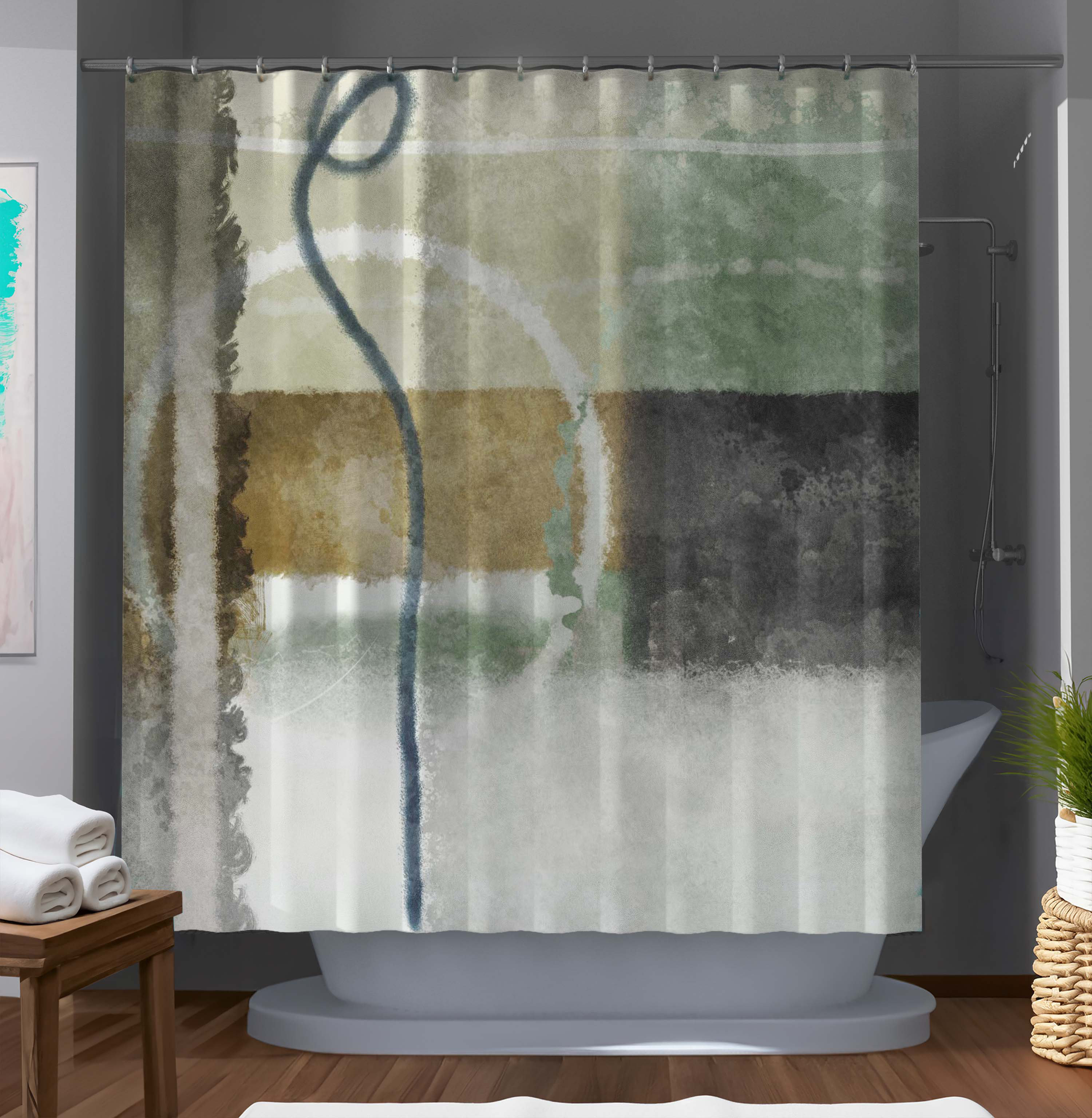 LeRoi Products Brief Comfy Designer Shower Curtain | Wayfair