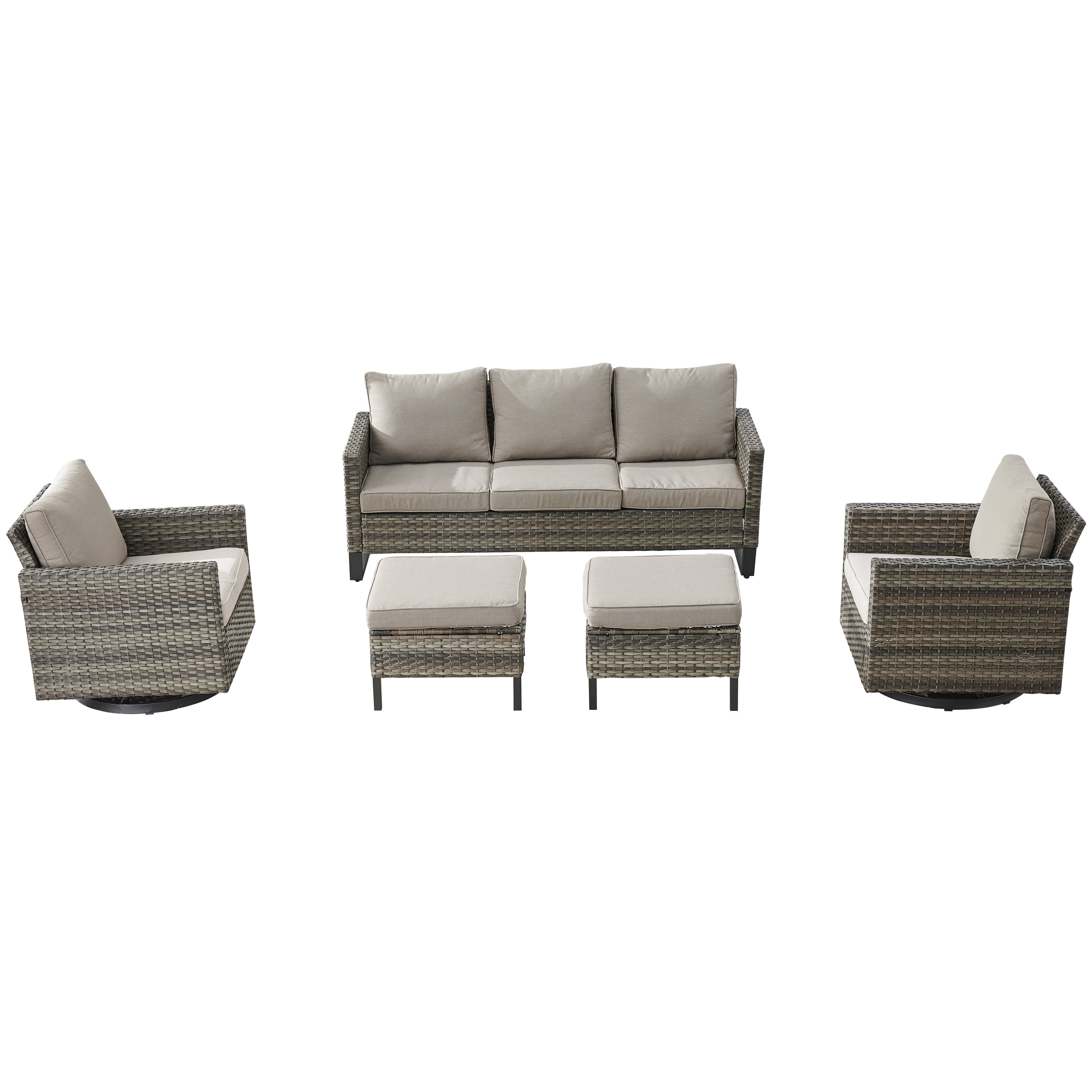 Latitude Run® 5 - Person Outdoor Seating Group with Cushions | Wayfair