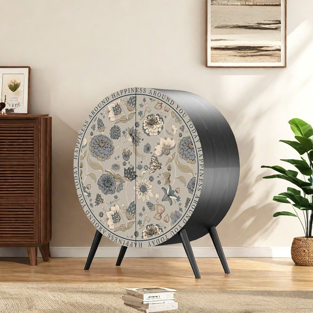 Liu's ink furniture 43in Two-door round sideboard Buffet - Wayfair Canada