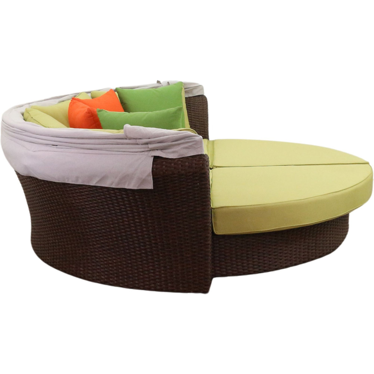 Brayden Studio® Linton Modern Outdoor Expandable Oval Daybed | Wayfair