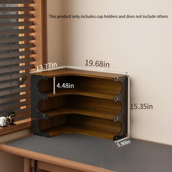 Hokku Designs Corner Cup Holder | Storage Rack | Coffee Corner ...