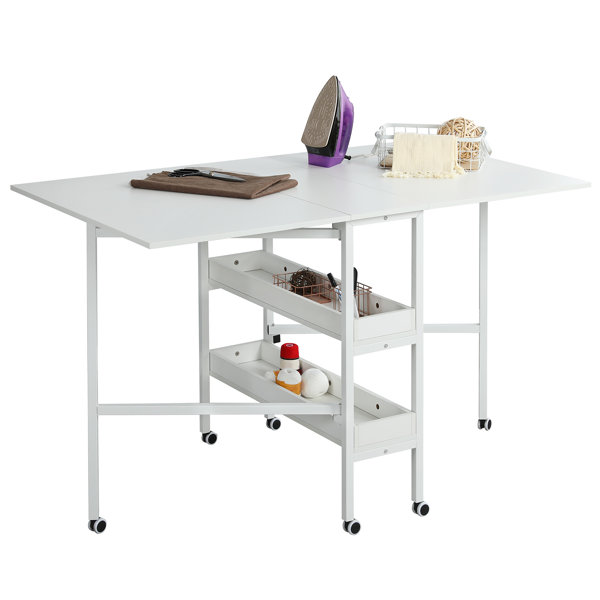 Erommy 58" x 36" Foldable Craft Table with Wheels & Reviews | Wayfair