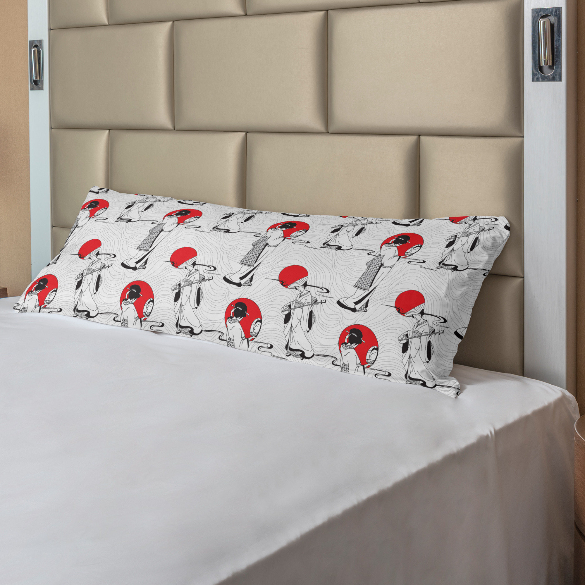 Ambesonne Asian Body Pillow Case Cover With Zipper, Japanese Geisha ...