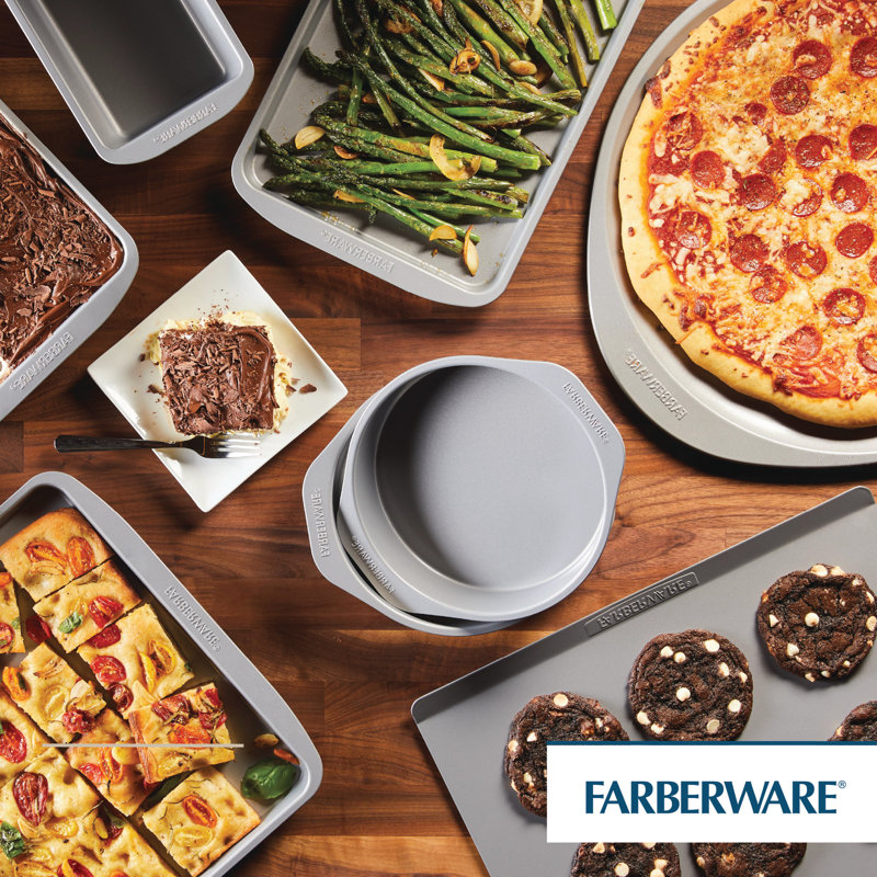 Farberware GOLDEN BAKE Bakeware Nonstick Rectangular Cake Pan With Lid ...
