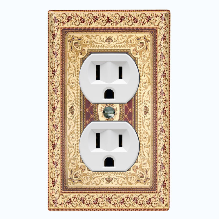 WorldAcc Patterned 1 - Gang Duplex Outlet Standard Wall Plate | Wayfair