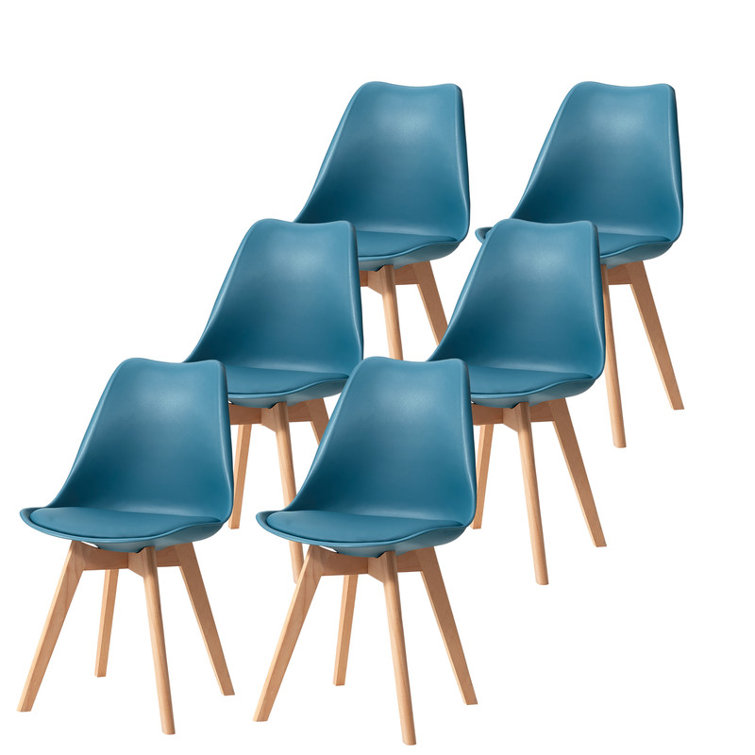Fjørde & Co Stathelle Cotton Upholstered Side Chair in Blue | Wayfair.co.uk