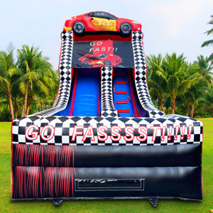 GOOSH 14.5' x 23' Car Racing Commercial Grade Water Slide with Splash ...