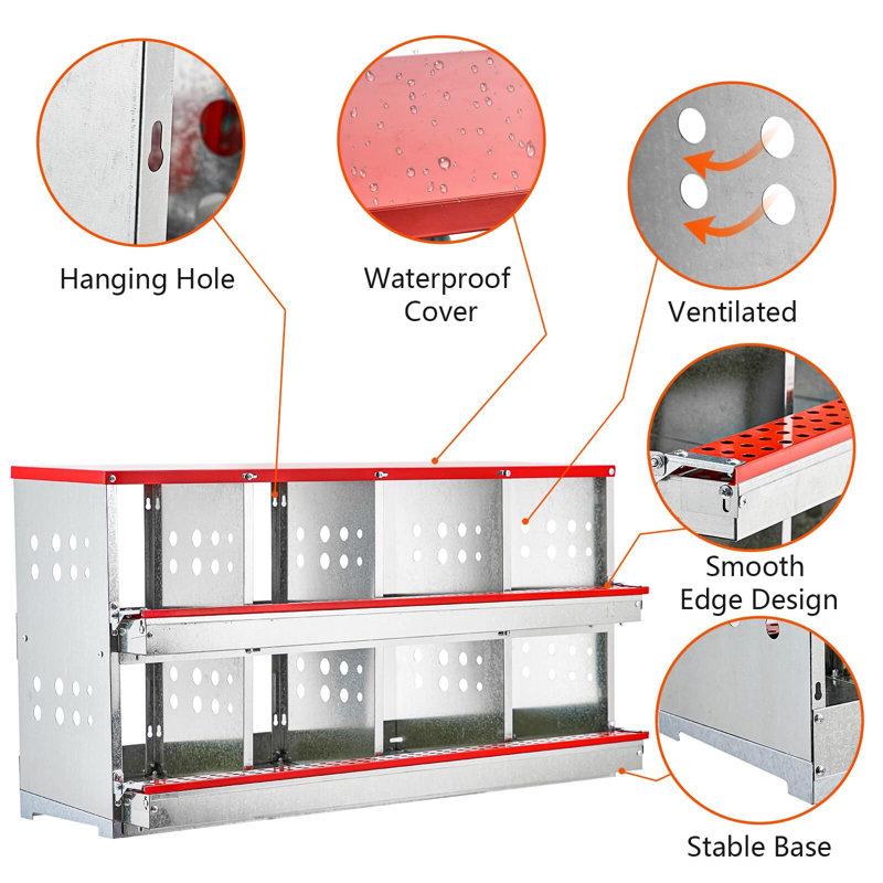 Archie & Oscar™ 8-Hole Metal Chicken Nests Boxes Laying Eggs Wall Mount ...
