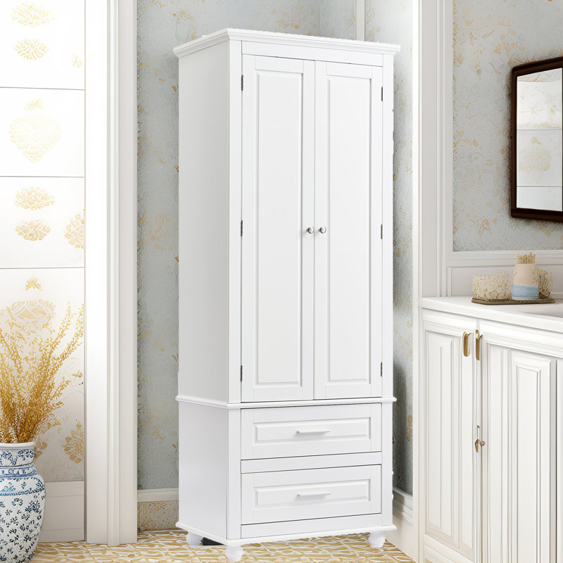 Canora Grey Seniya Freestanding Linen Cabinet | Wayfair