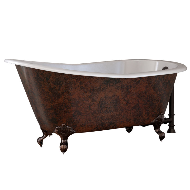 Cambridge Plumbing 67'' x 30'' Freestanding Soaking Porcelain Enameled ...