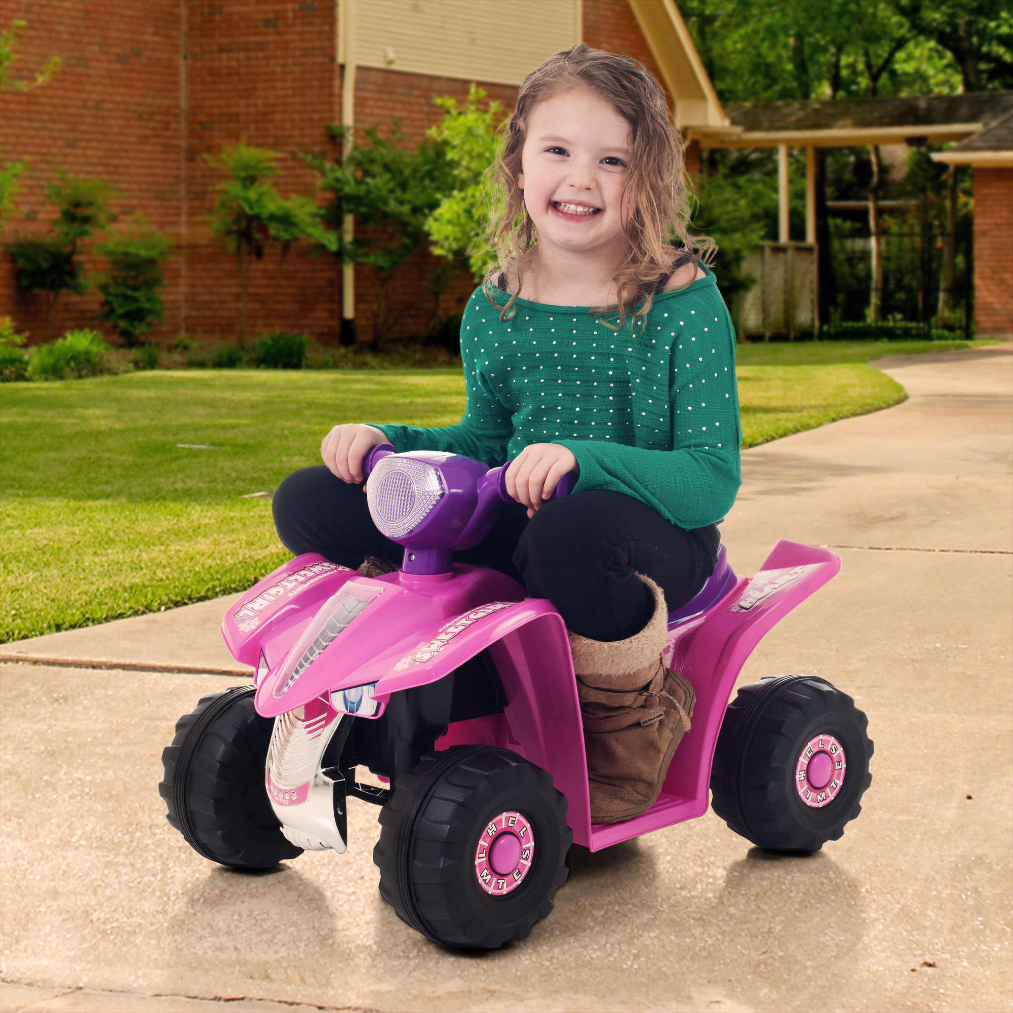 Lil' Rider Lil Rider 6V 1 Seater Battery Powered Pink Princess Mini ...