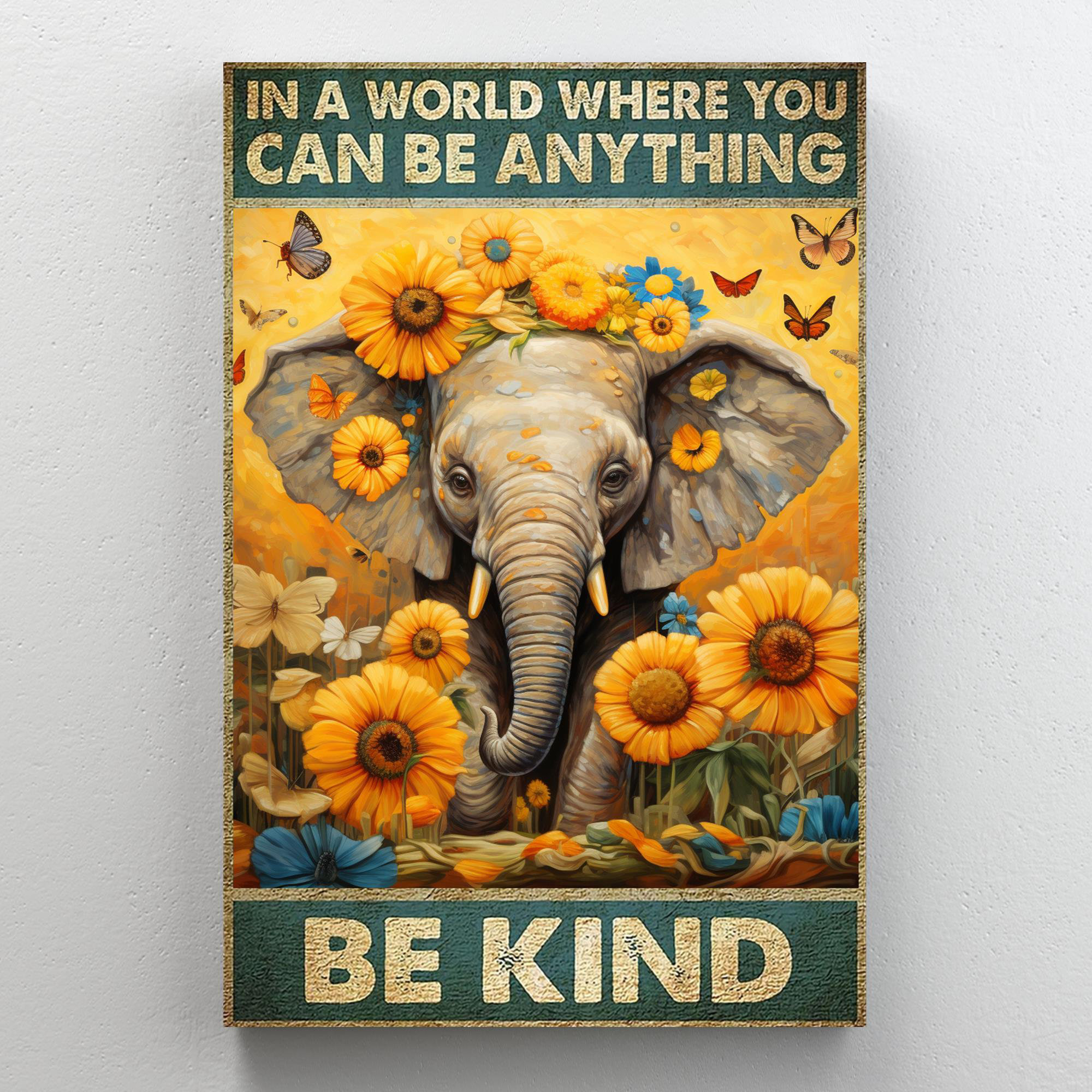 Trinx Marshalle Elephant Be Kind 3 | Wayfair