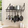 Prep & Savour Wall Mounted Pot Rack Kitchen 24 Inch Hanging Storage ...