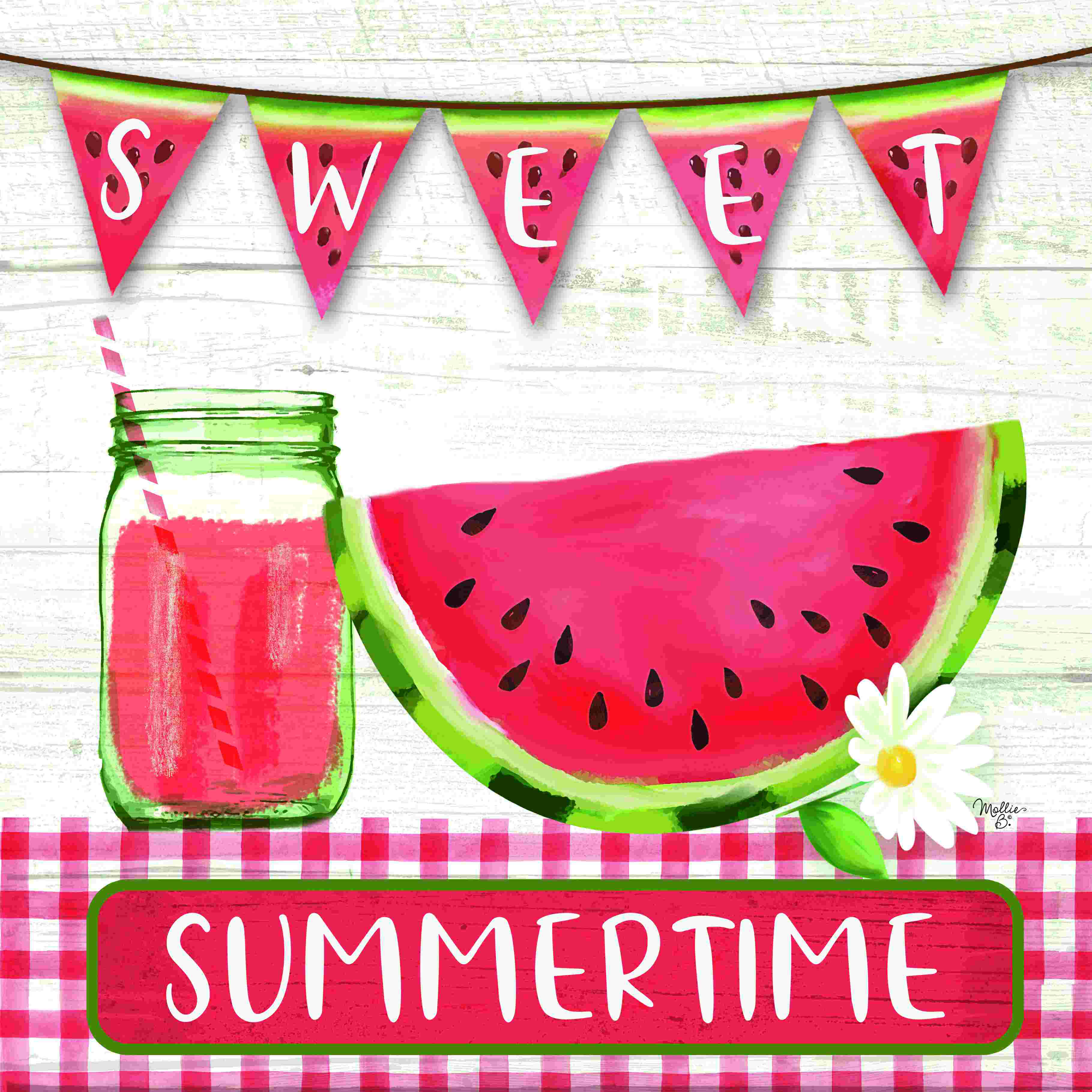 Bay Isle Home™ Sweet Summertime by Mollie B. - Wrapped Canvas Print ...