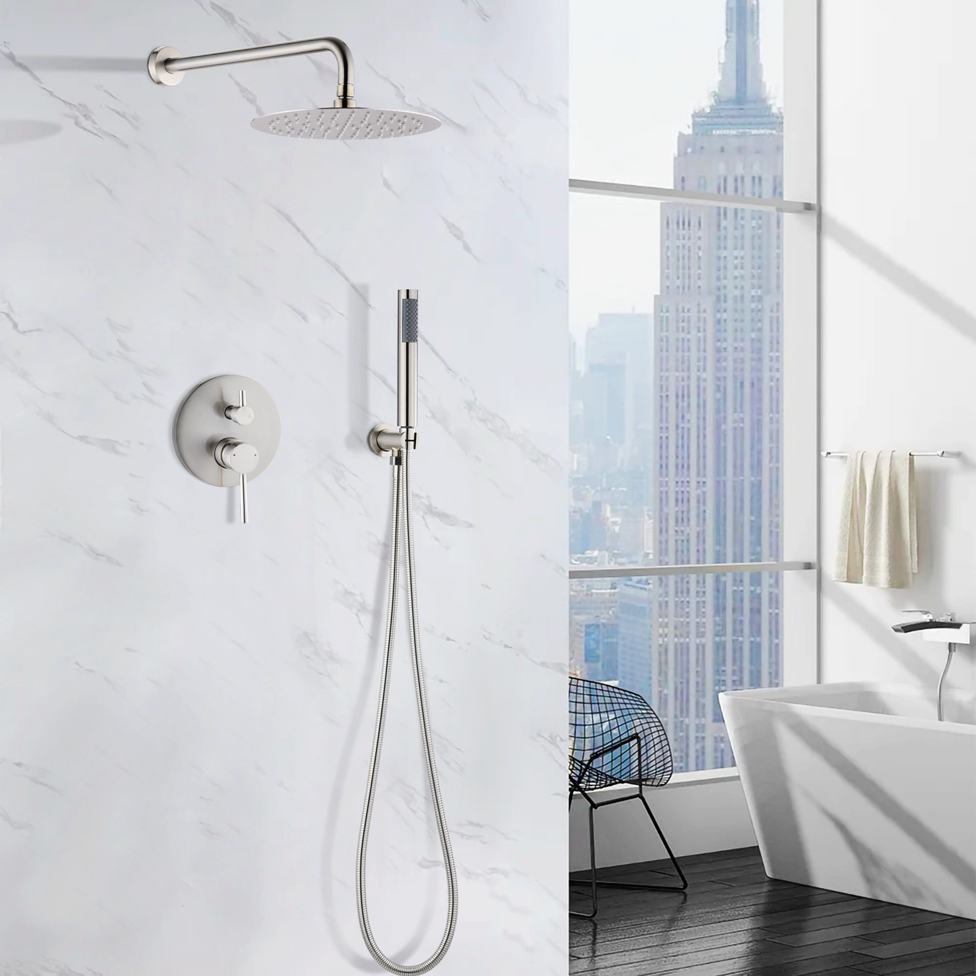 ACME Furniture Thermostatic Complete Shower System with Rough in-Valve ...
