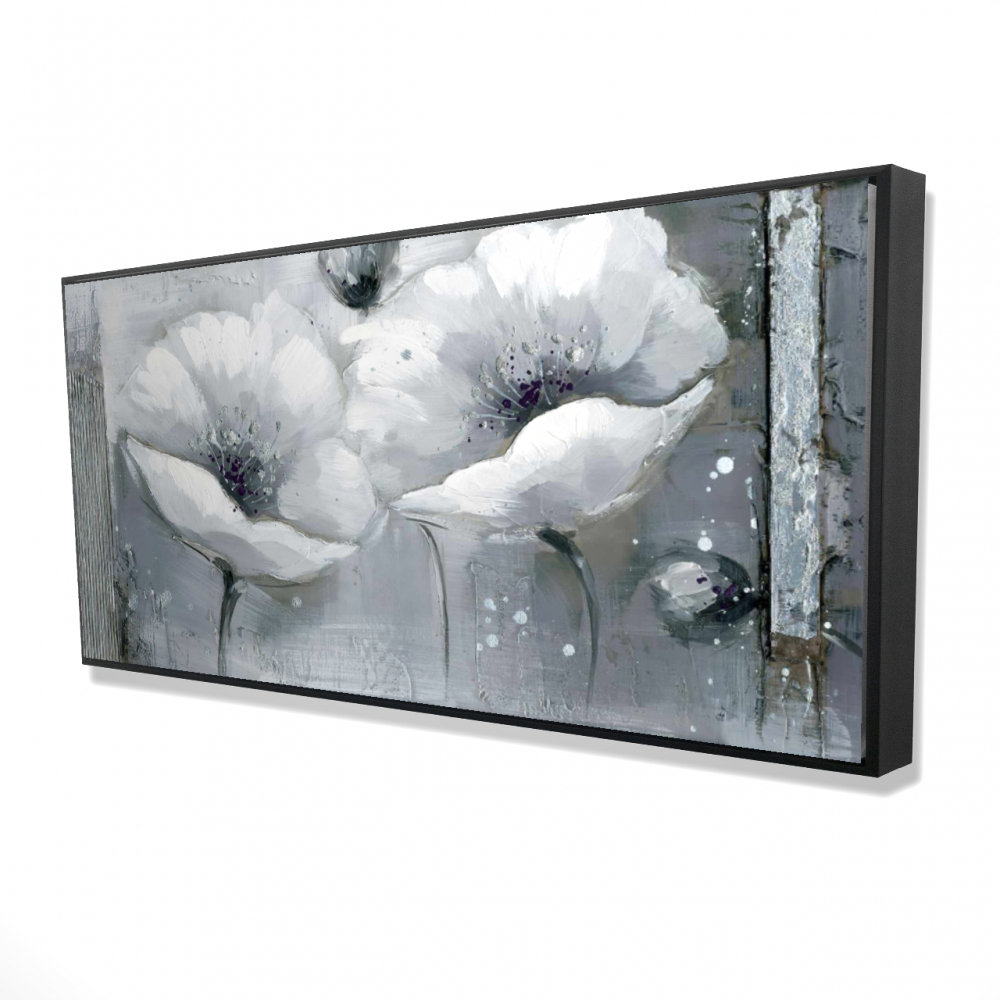 Wildon Home® " Grayscale Flowers " on Canvas | Wayfair