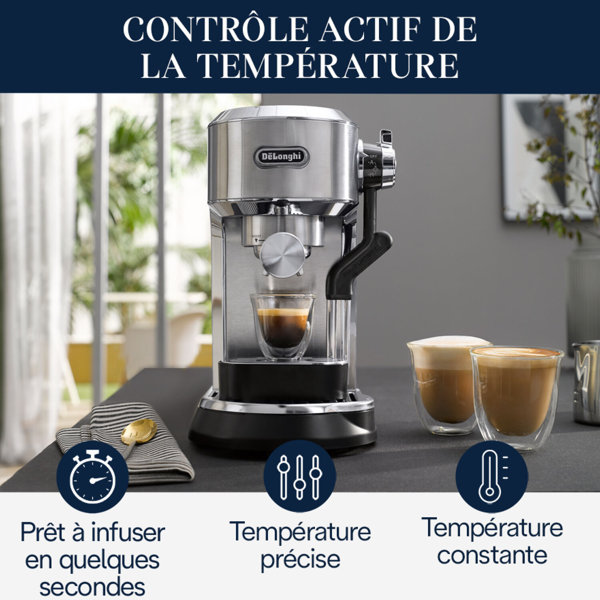 De'Longhi Dedica Maestro Plus Espresso Machine with Automatic Steam ...