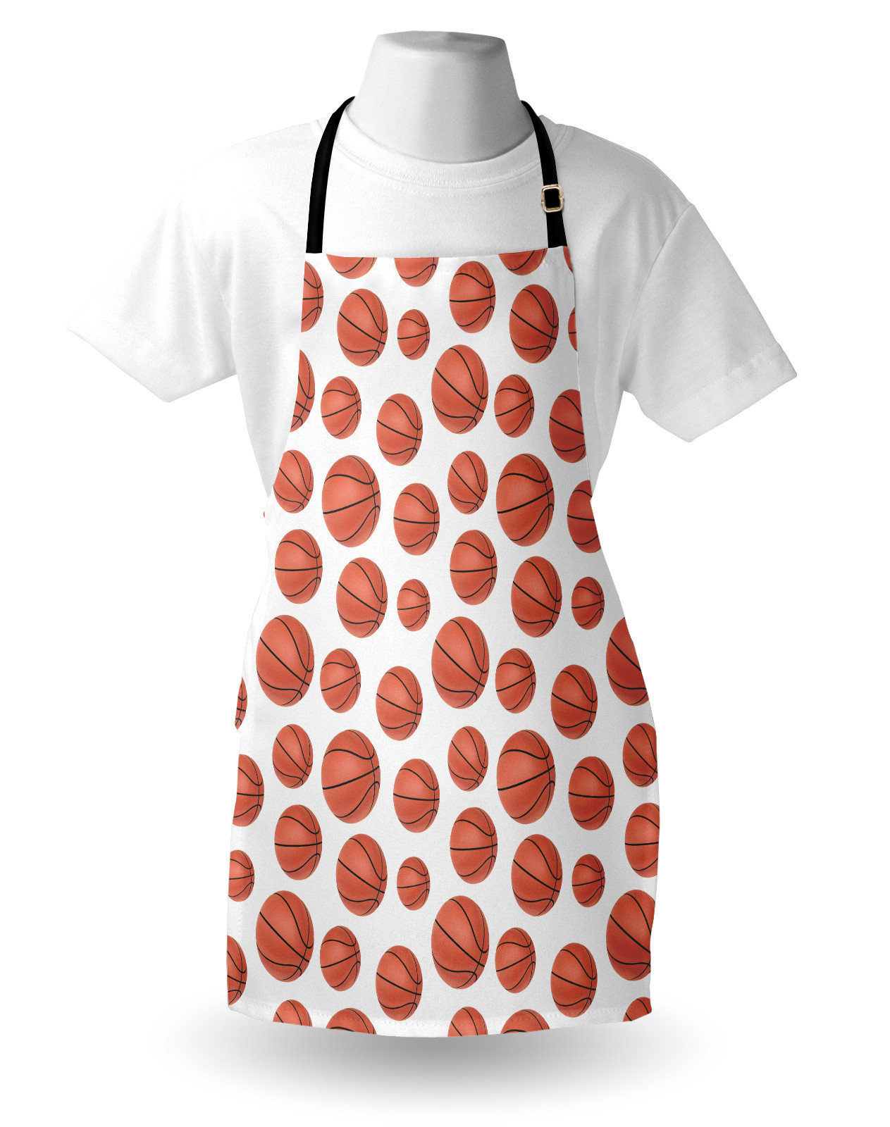 East Urban Home Basketball Apron Unisex, Realistic Style Ball, Adult ...