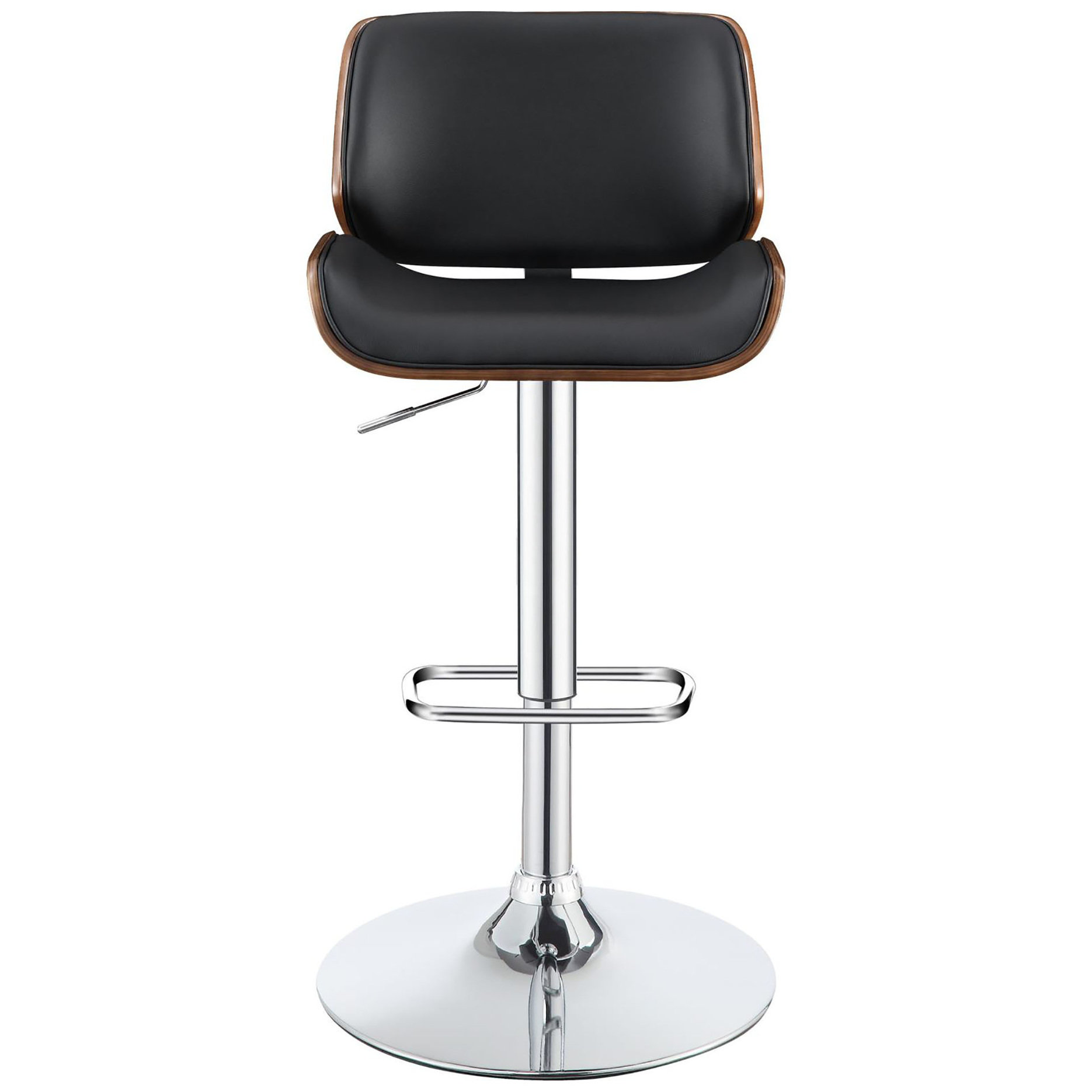 George Oliver Gas Lift Bar Chair In Black And - Spacious Seat, Adds ...