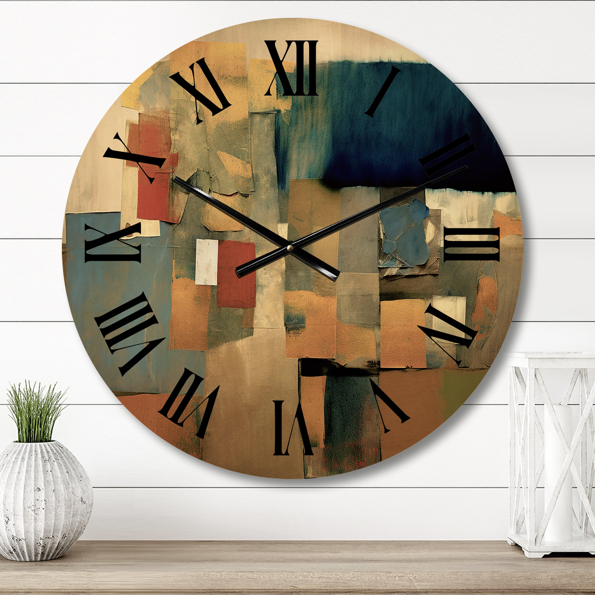 East Urban Home Sunrise over City Retro Cubist Colorfields I - Abstract ...