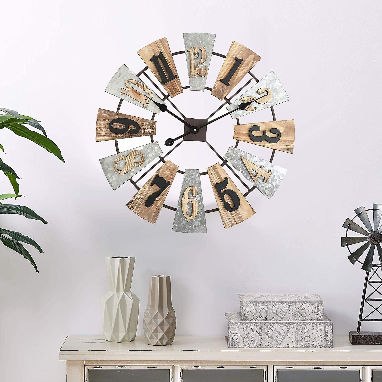 Gracie Oaks Oversized Nysa 24" Wall Clock | Wayfair