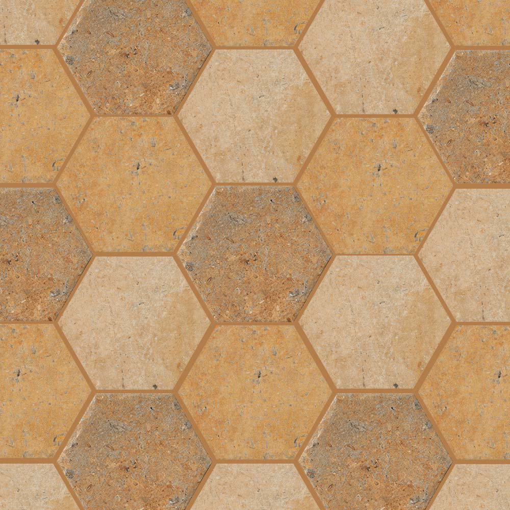 Tilefy Scarlet 6X7 Hexagon Cotto Dorato | Wayfair