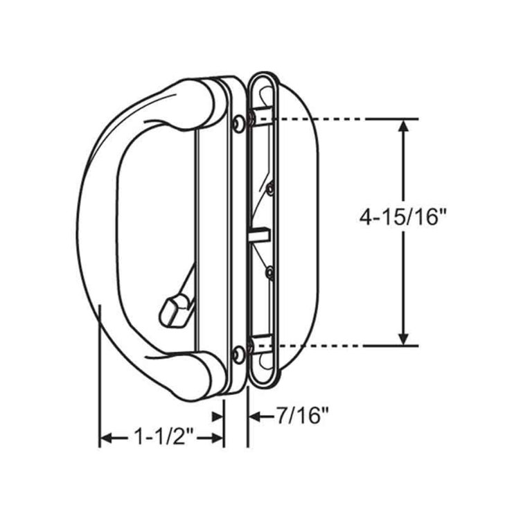G.A.S. Hardware Involute Interlock Patio Door Handle Set | Wayfair