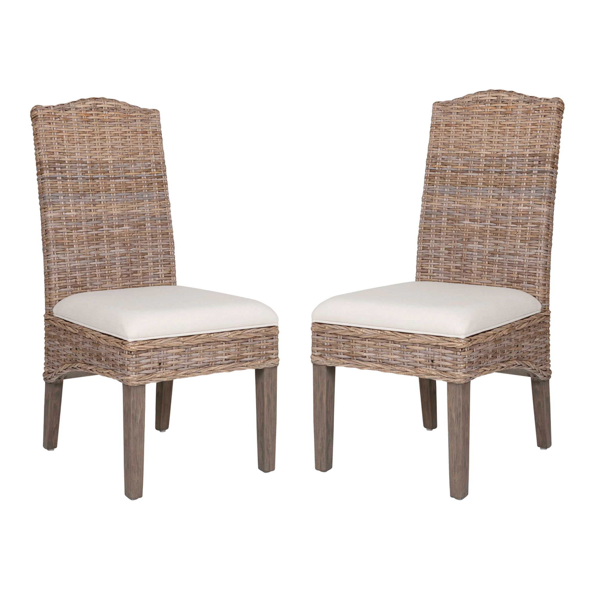 Kelly Clarkson Home Kaia Side Chair in White/Beige & Reviews | Wayfair