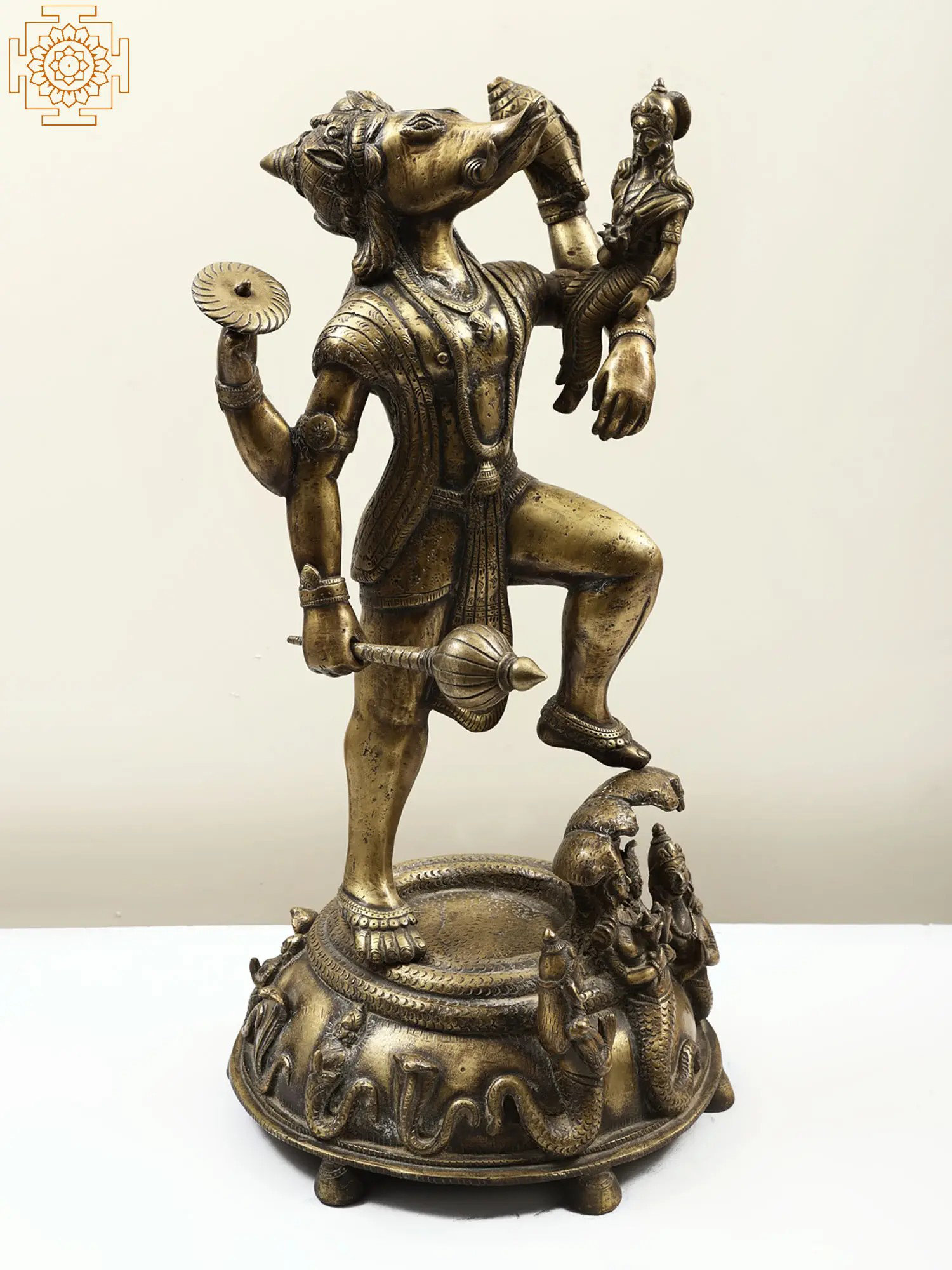 Exotic India Bhagawan Varaha with Bhudevi Madhuchista Vidhana Statue ...