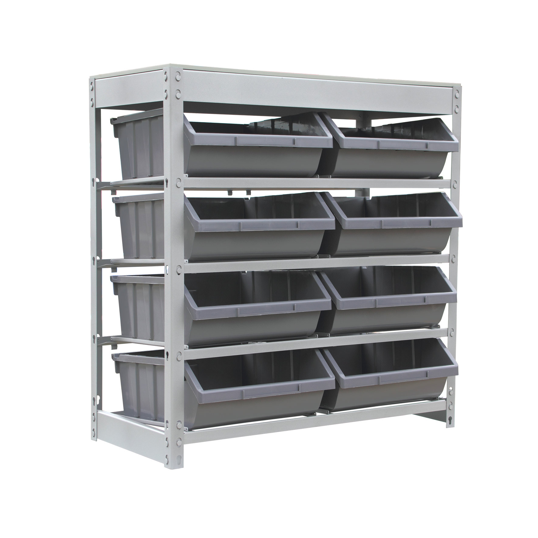 Rebrilliant Junko 33 W x 15 D x 36 H Garage Storage Bin Rack System ...