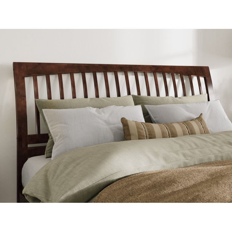 Winston Porter Omariah Solid Wood Traditional Slat Sleigh Headboard ...